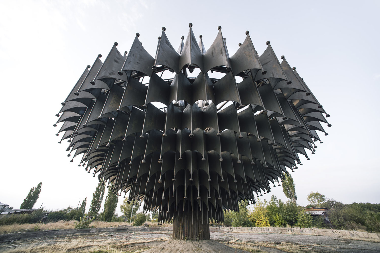 The iron fountain in Gyumri, an abandoned architectural monument of ...